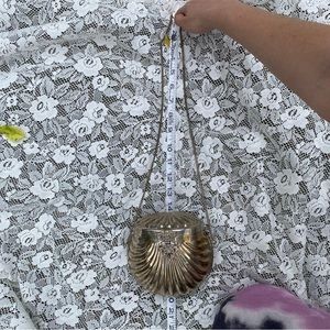 Vintage | Bags | Vintage Art Deco Silver Antique Clam Shell Purse Chain ...